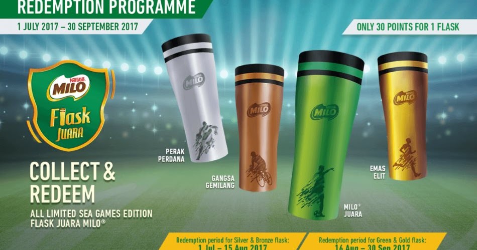 Collect & Redeem FREE Limited SEA Games Edition Flask Juara MILO ...