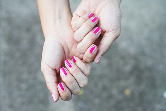 How to Do Two-Tone Nails Guide with Pictures ~ Tutorial ShowRoom