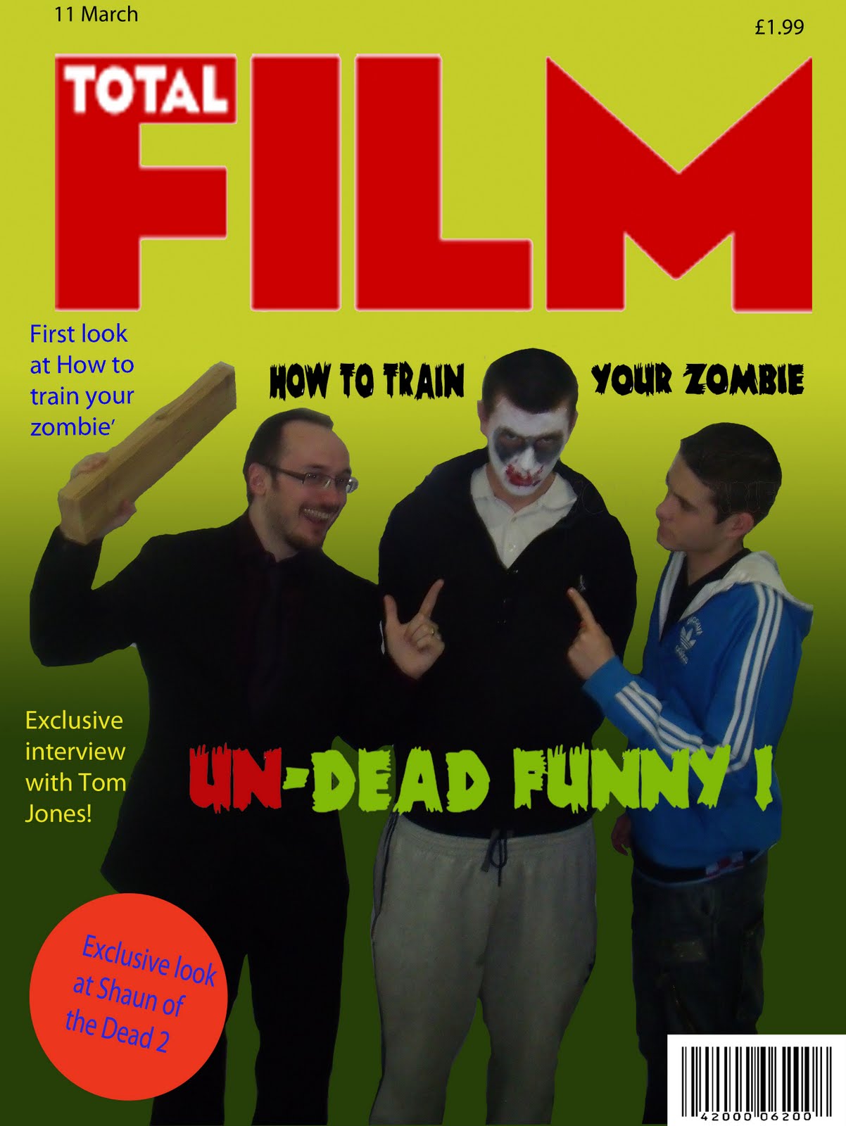 A2 Media Coursework: How To Train Your Zombie Magazine Front Cover