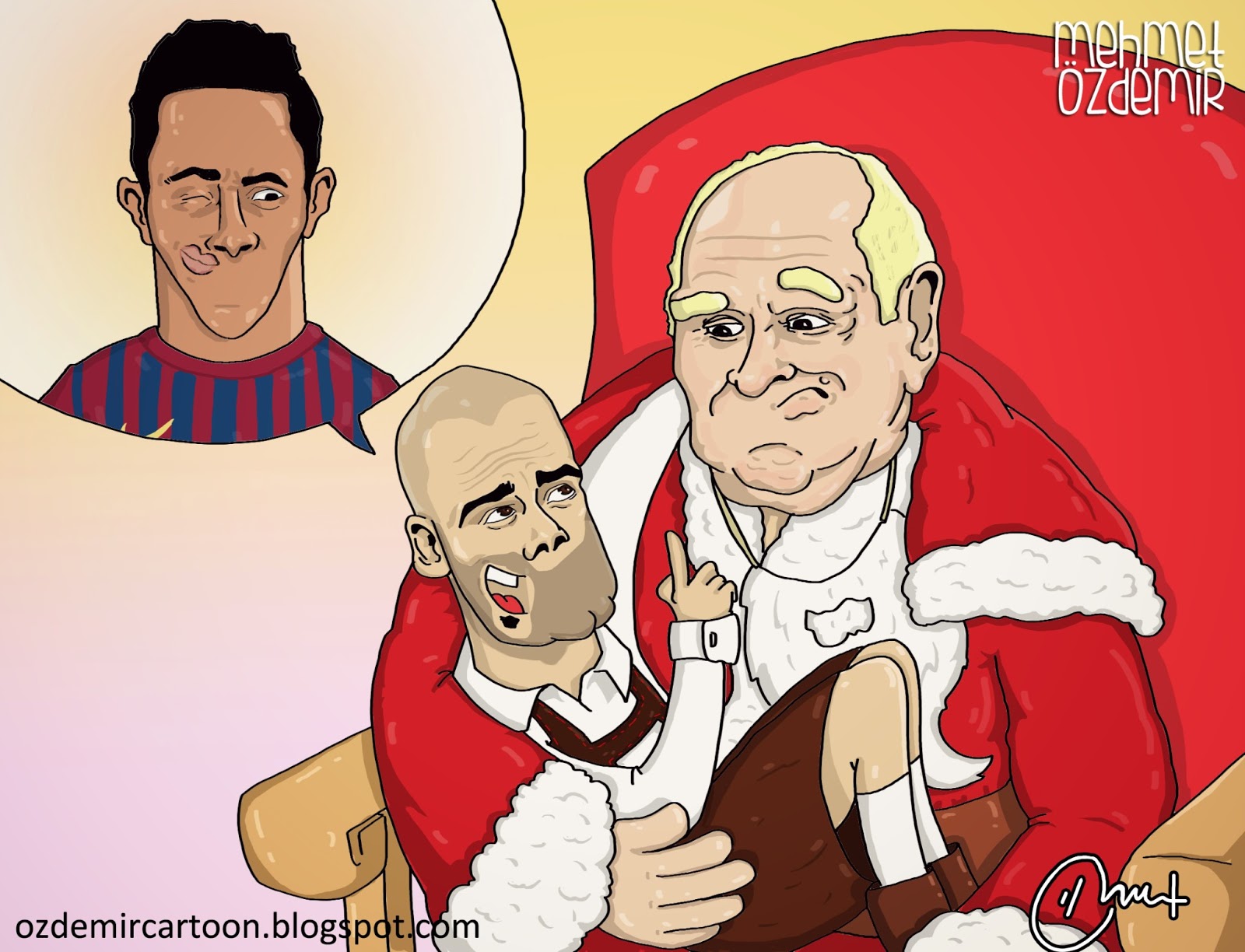 Mehmet Ozdemir | Football Cartoon: P. Guardiola & Thiago