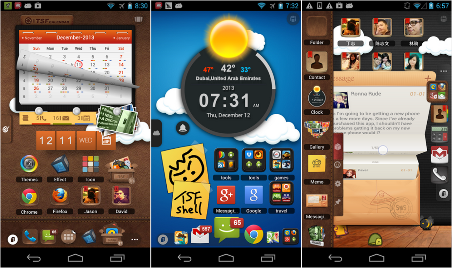 اجمل واسرع قاذف تطبيقات TSF Launcher 3D Shell بتحدبث جديد رائع ...