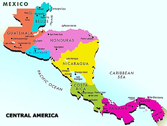 Mapa de centro america - Imagui