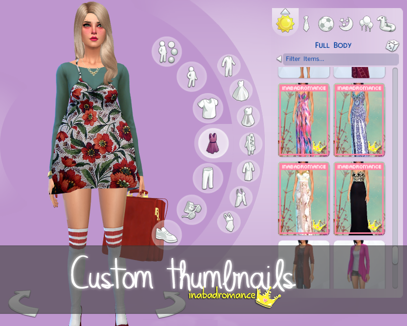 My Sims 4 Blog: Custom Thumbnails Mod by Inabadromance
