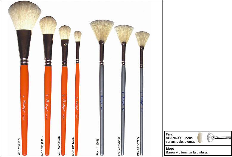 Arlet Il·lustrant: Tipus de pinzells