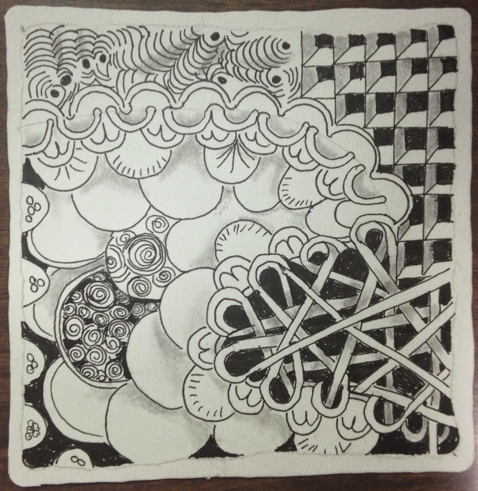 Art Room Blog: Basic Zentangle Class at the Candy Factory...1/8/2015