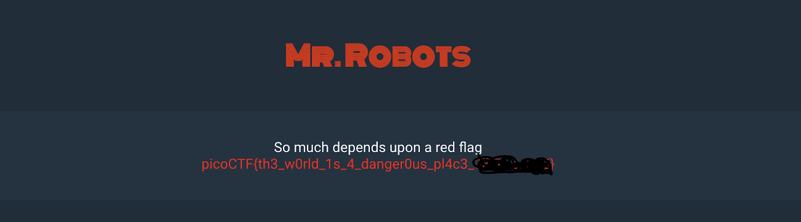 picoCTF 2018 Write-up : Mr.Robot
