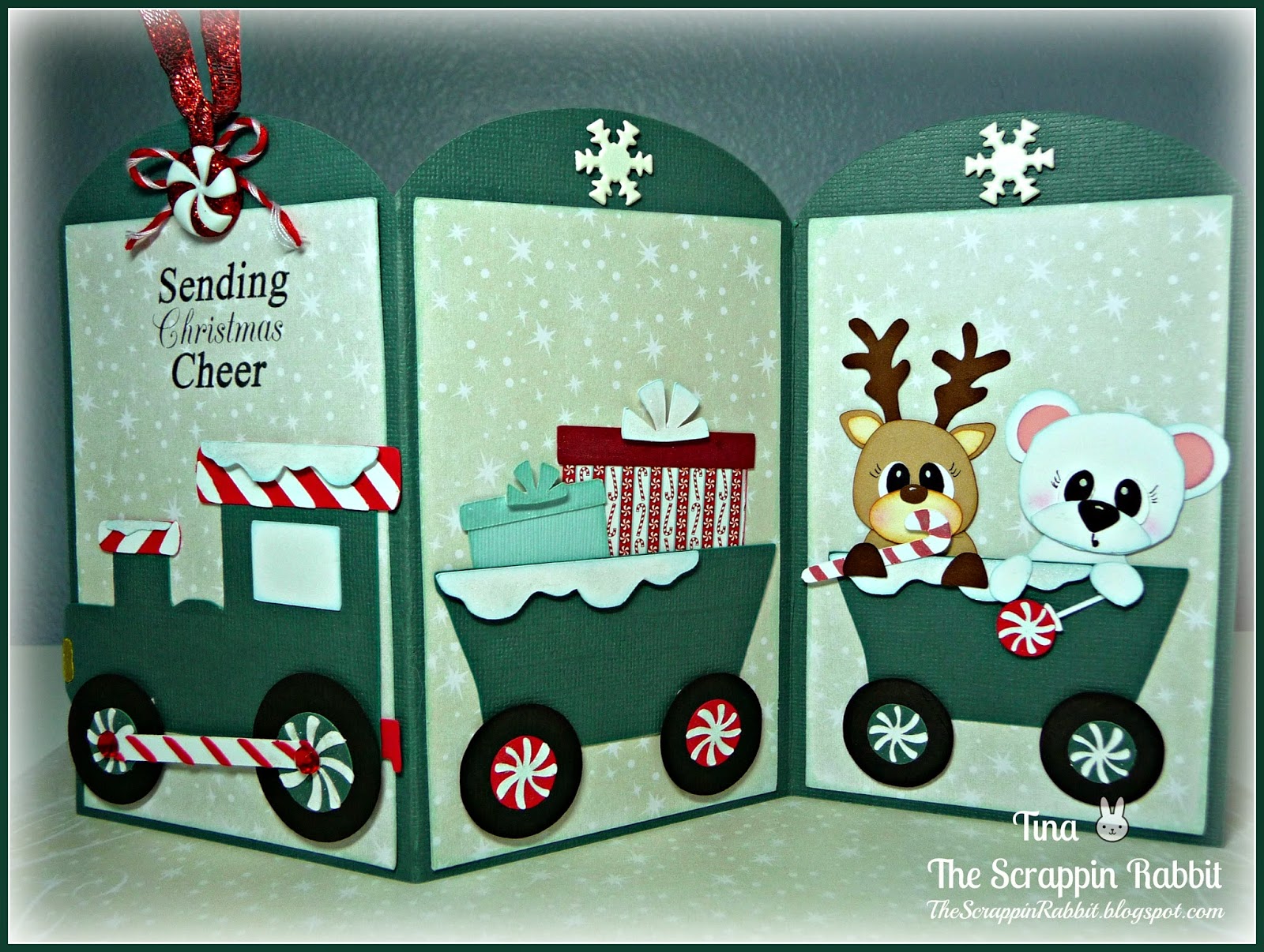The Scrappin Rabbit: Holiday Train Tag Card