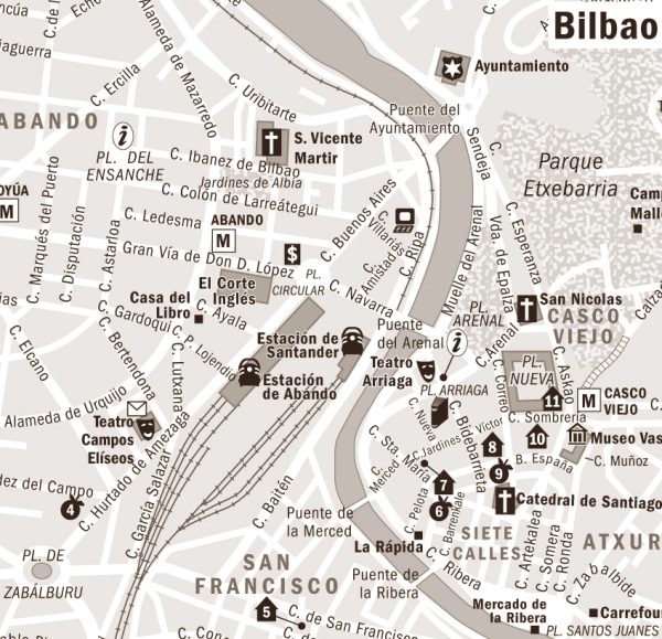 Bilbao Tourism Map Regional | Map of Spain Tourism Region and Topography