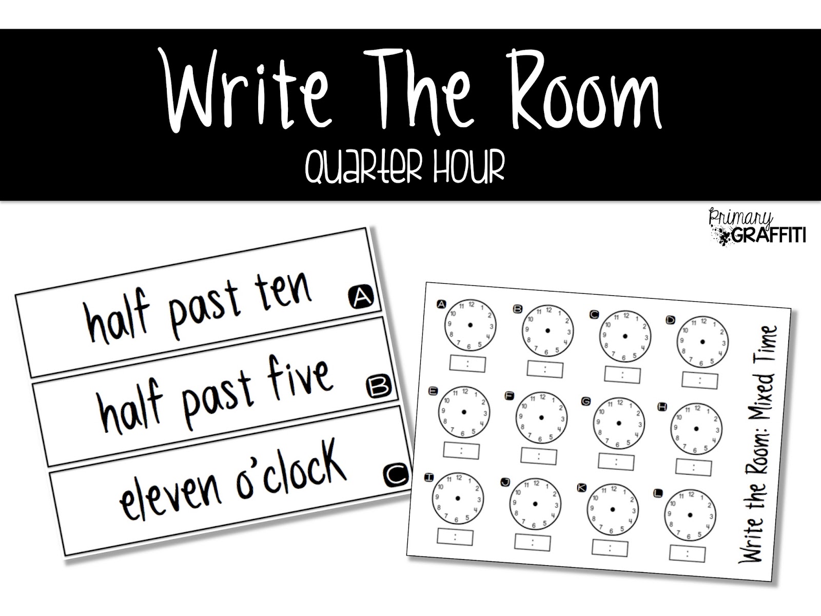 Primary Graffiti: The Clock Struck One {A Time-Telling Book Companion}