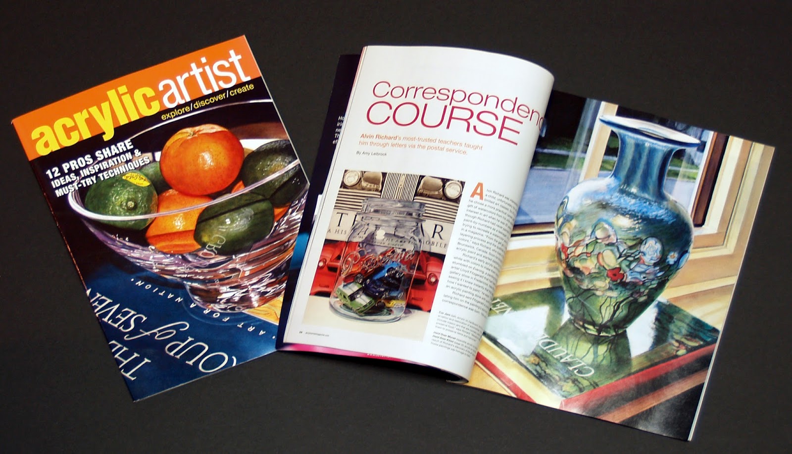 ACRYLIC and LIGHT: Acrylic Artist Magazine - feature article and cover