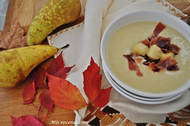 MIS RECETAS. COM: Crema de peras con jamón