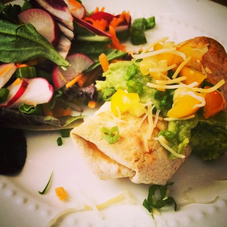 Stracciatella: Skinny Baked Chicken Chimichangas