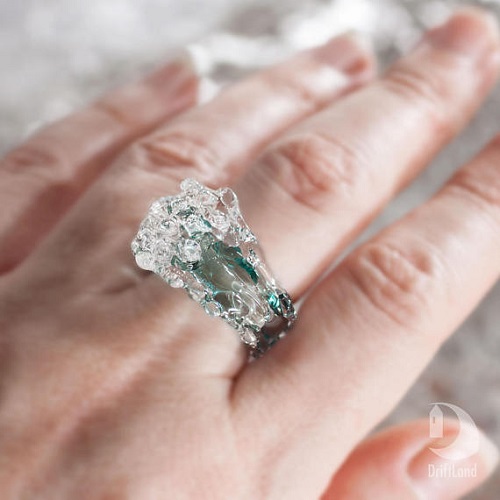 Ocean Waves and Seafoam Glass Jewelry by Driftland / The Beading Gem
