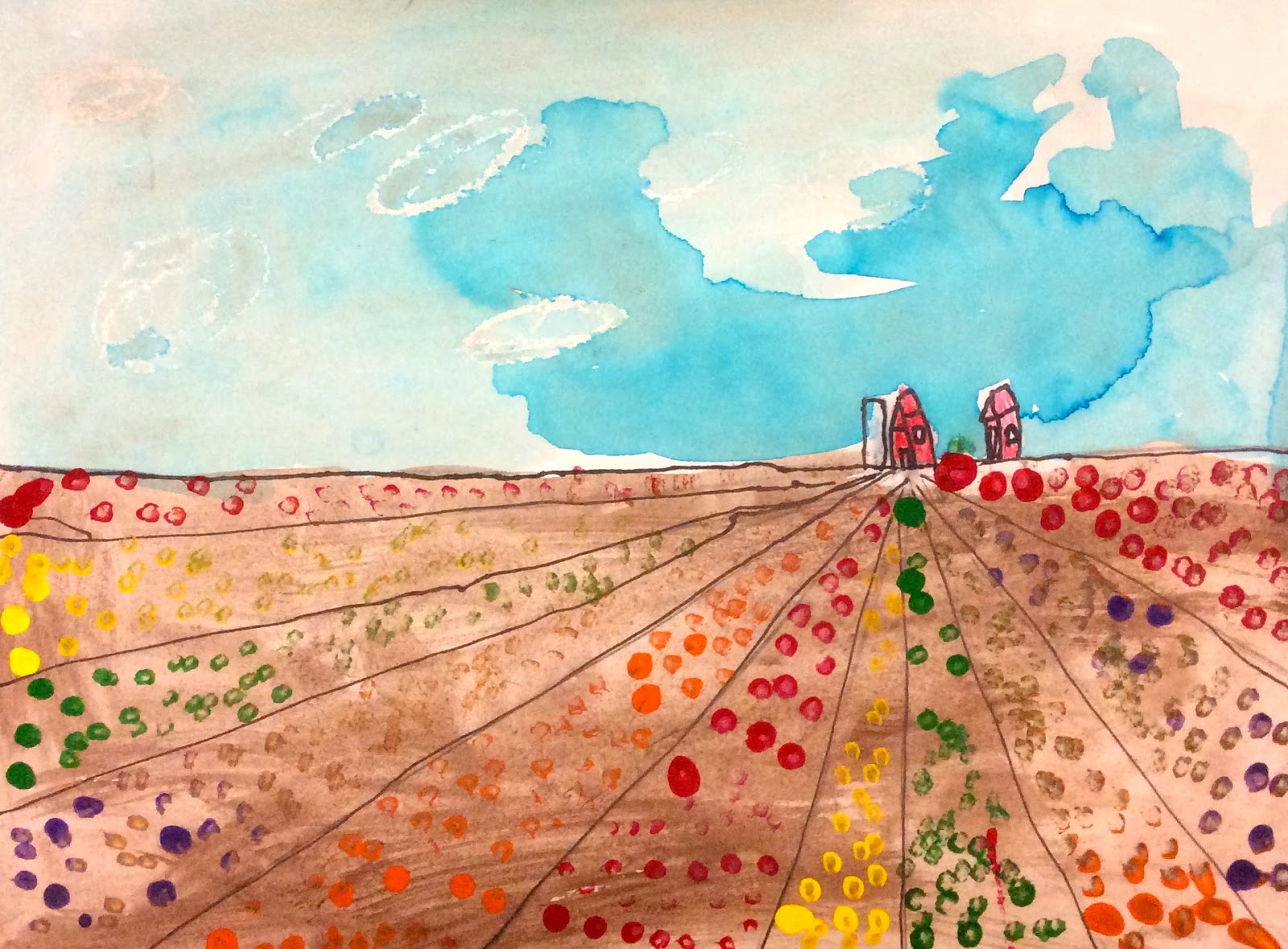 Ms. Curry's Art Room : First Grade Farm Landscapes