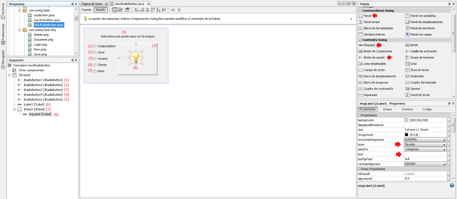 Cursos y tutoriales prácticos de programación en Java: Uso básico de elementos Swing con ...