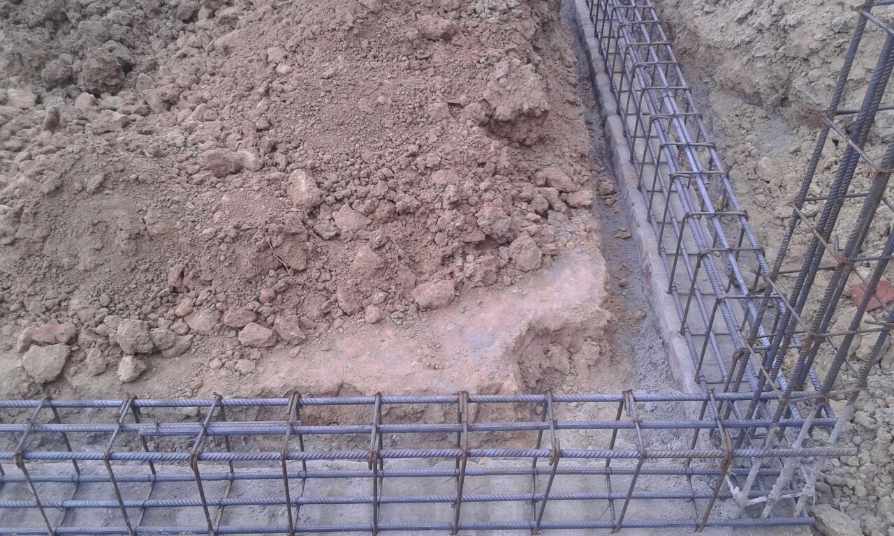 Subramanian Pandi @ Devakotai, Tamil Nadu: Plinth Beam work progress