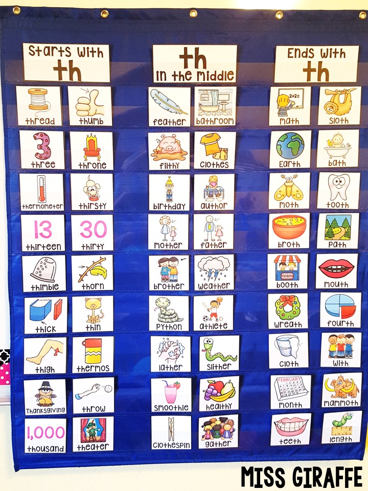 Miss Giraffe's Class: Digraphs Activities for First Grade and Kindergarten