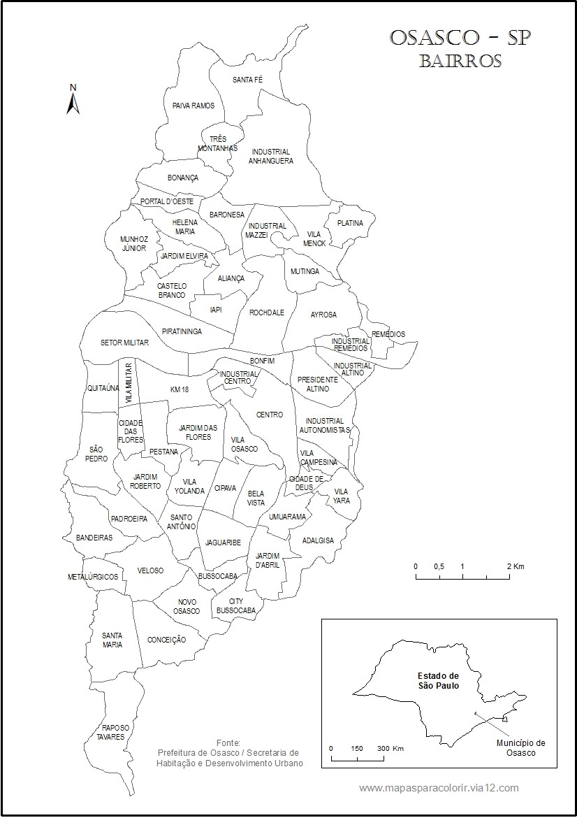 Osasco Seguindo em Frente : Mapa da Cidade de Osasco - Bairros