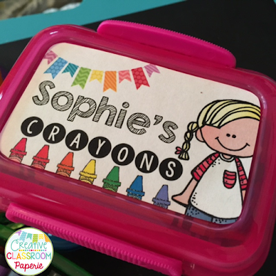 Creative Classroom Paperie: Dollar Tree Crayon boxes with a cute label ...