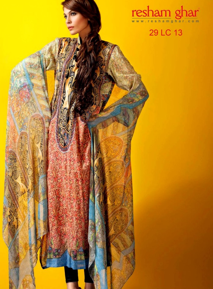 Resham Ghar Spring Summer Collection 2013 For Women | Digital Printed ...