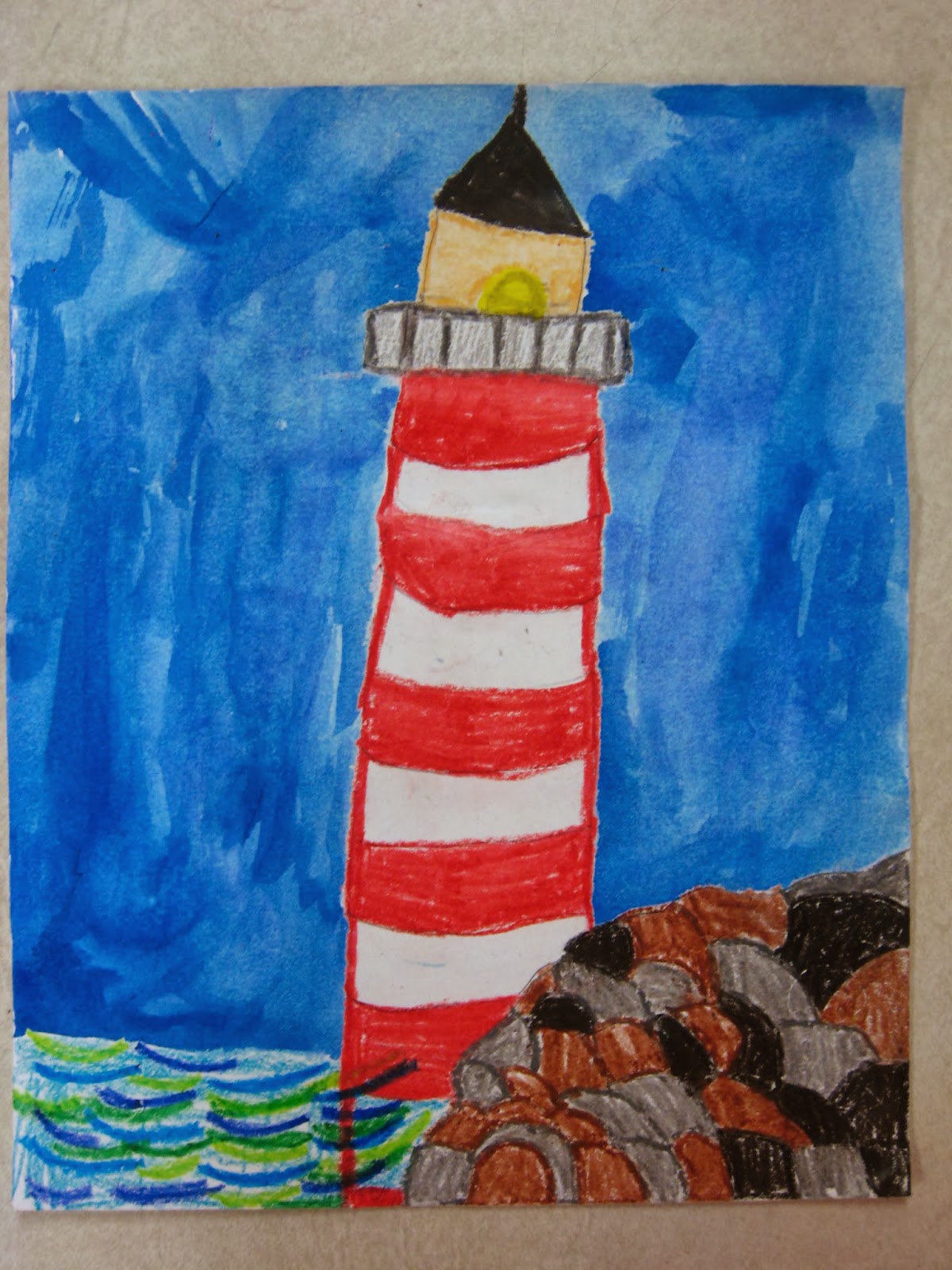 Miss Young's Art Room: 4th and 5th Grade Lighthouses