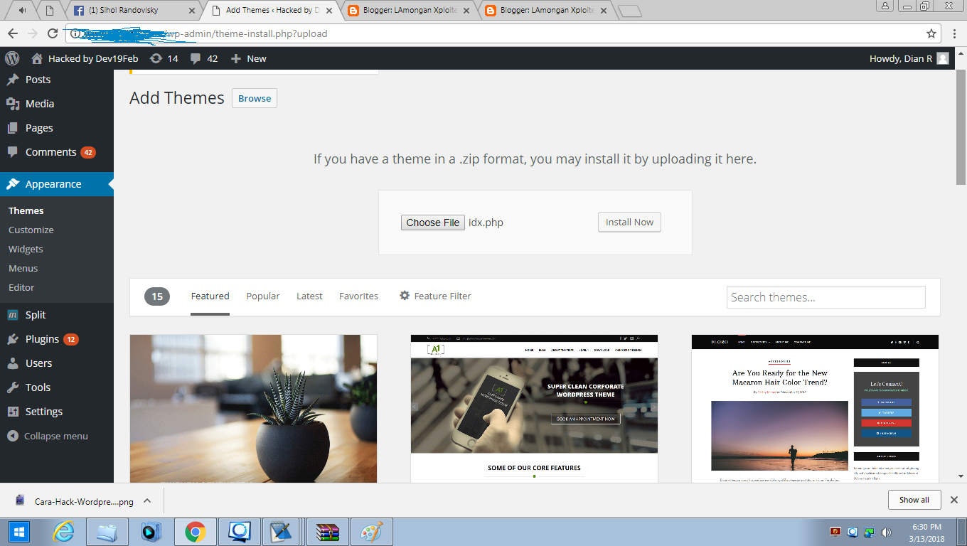 Cara Upload Shell Di CMS Wordpress Menggunakan Themes - Heboh WOW