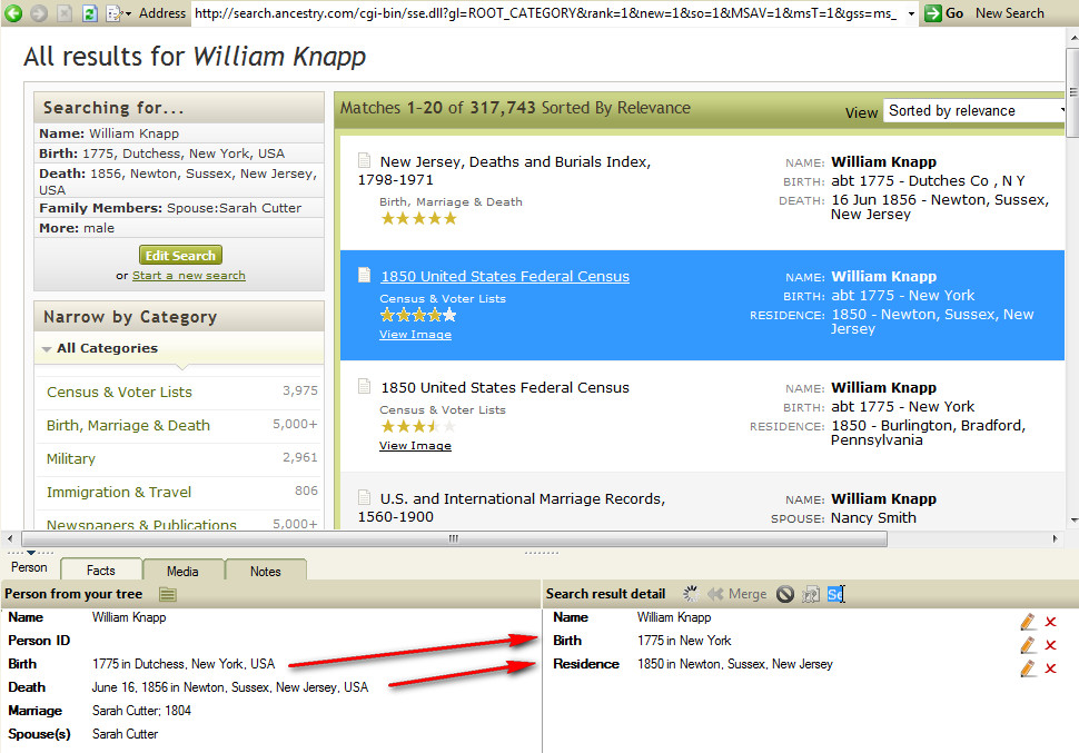 Family Tree Maker User: Genea-Musings - Knapp in 1850