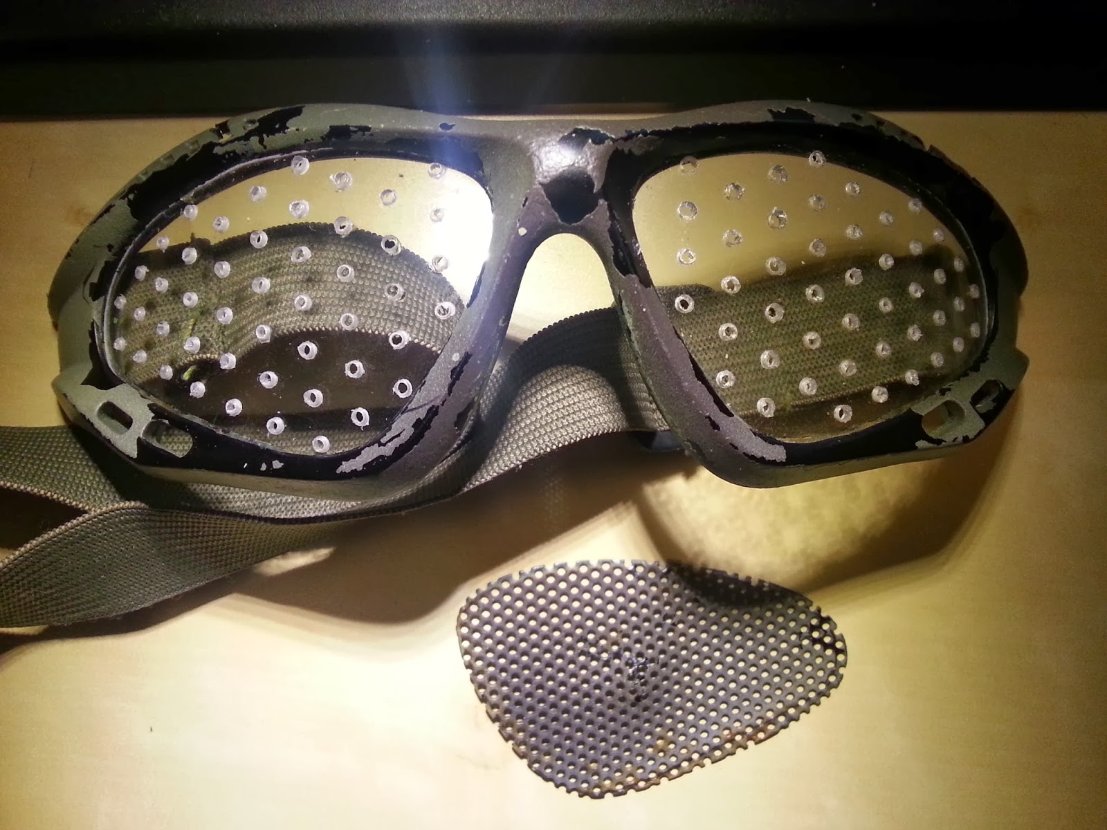 The Crapworks: Vented hybrid clear mesh goggles prototype mk1