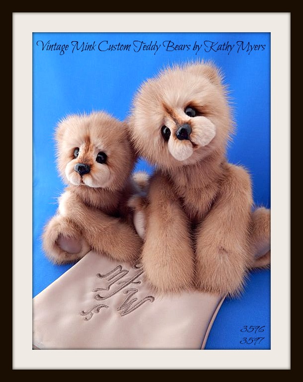 Vintage Mink Bears by Kathy Myers: Custom Teddy Bears from your mink stole