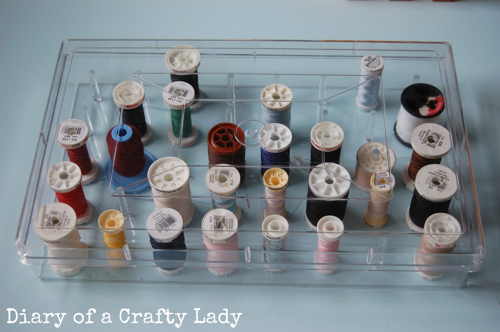 Diary of a Crafty Lady: Quick Wall Mounted Thread Storage