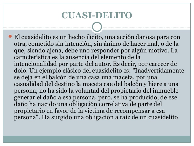 Conceptos para conocer sobre el delito y el cuasidelito ~ DELITOS Y ...