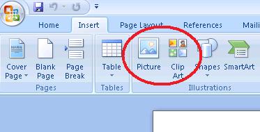 Microsoft Word 2007: Ficha Insertar de Microsoft Word 2007