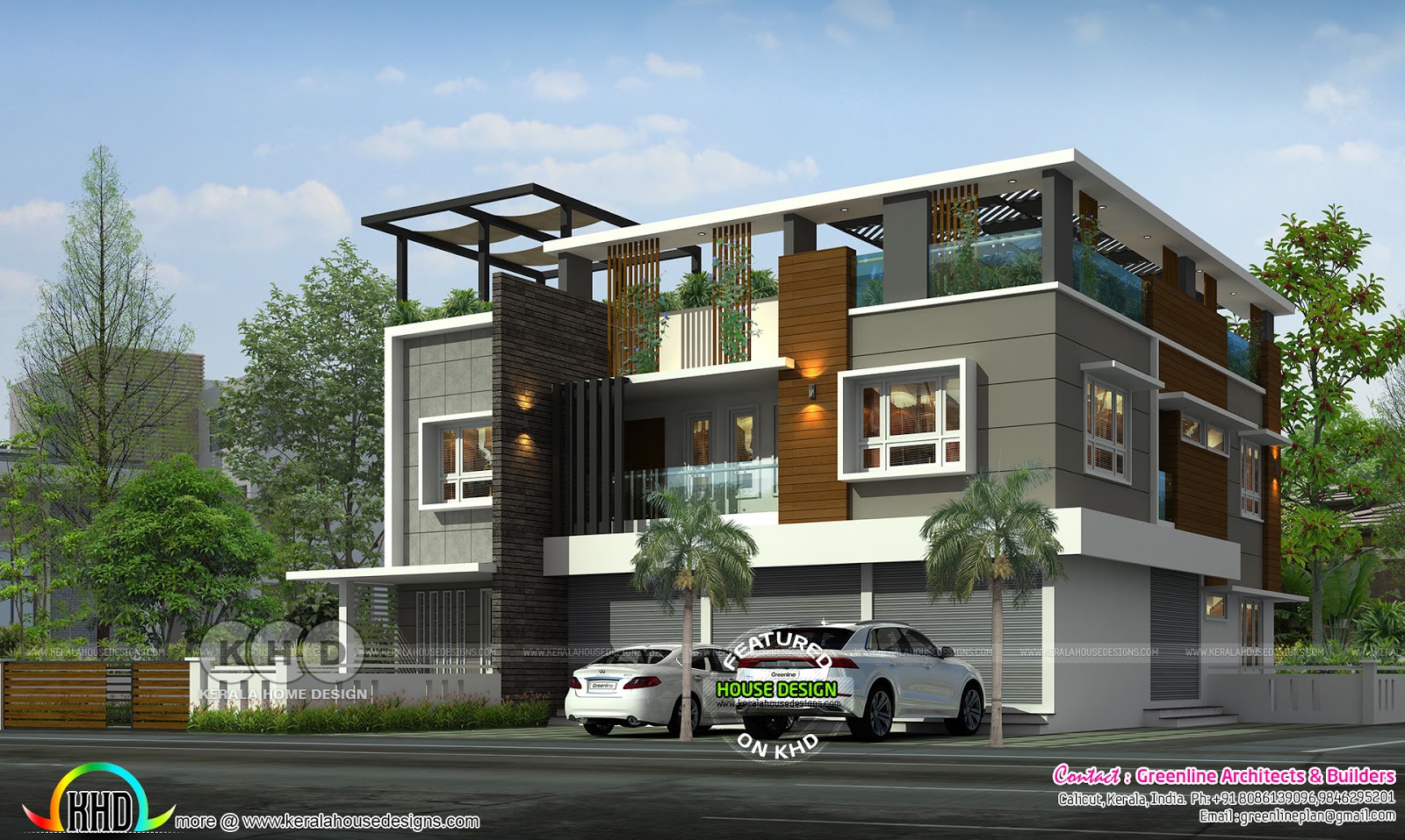 4 bedroom house with shops - Kerala Home Design and Floor Plans - 9K ...