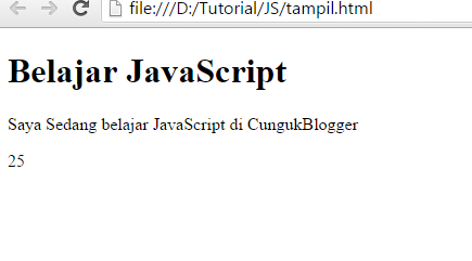 Cara Menampilkan Hasil Program JavaScript - Rustani