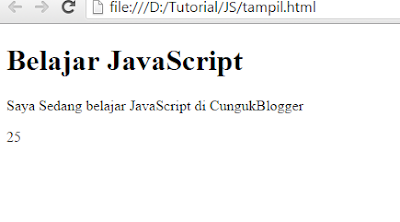 Cara Menampilkan Hasil Program JavaScript - Rustani