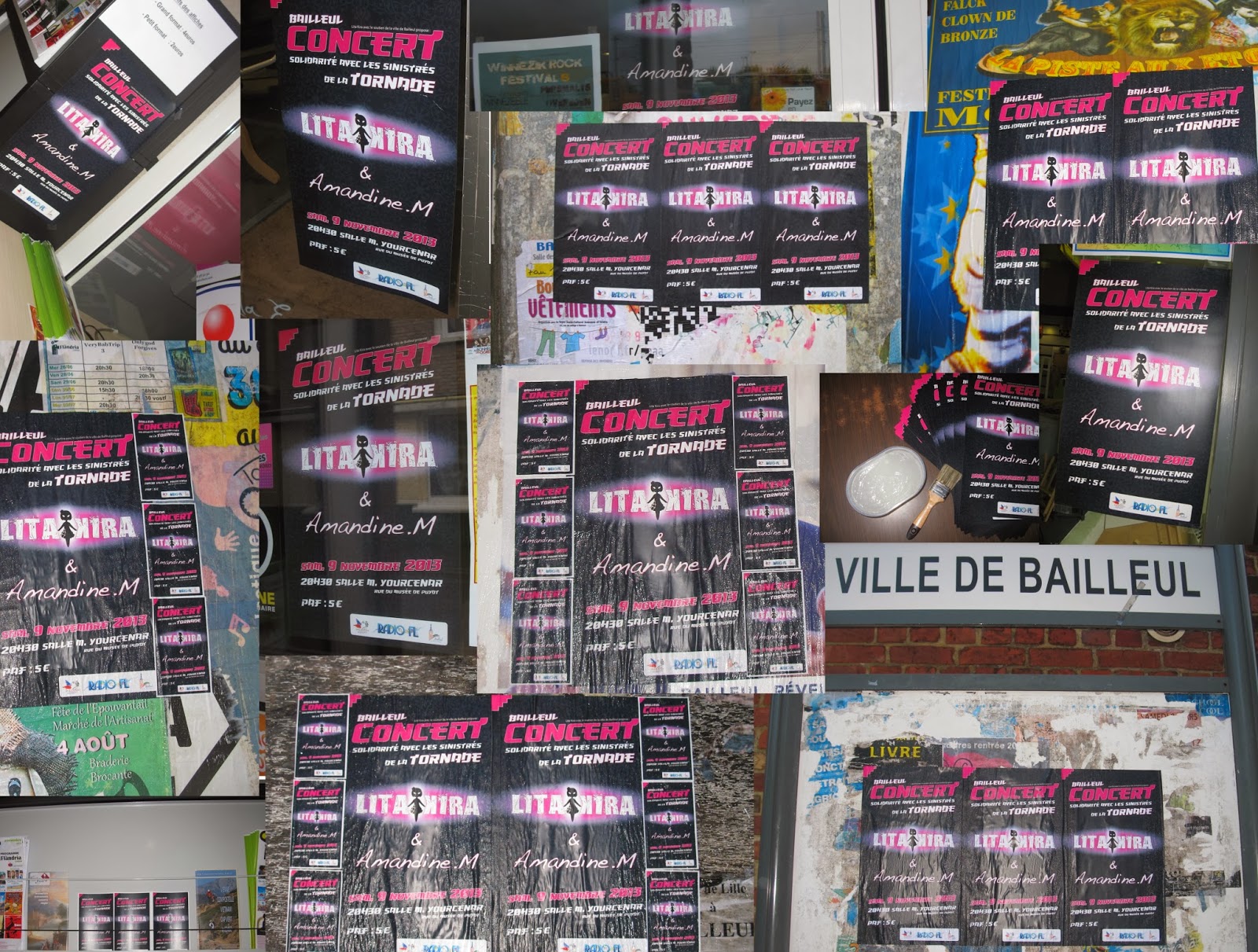 Des affiches, de la colle et du courage.