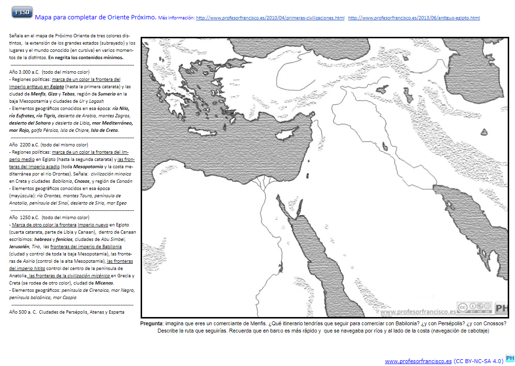 Profesor de Historia, Geografía y Arte: Mapa de Oriente Próximo en la ...