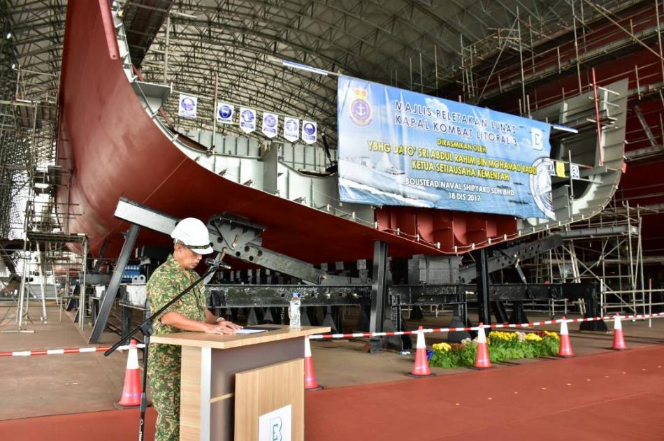 DEFENSE STUDIES: Malaysian Navy Lays Keel for Third LCS ‘Raja Mahadi’