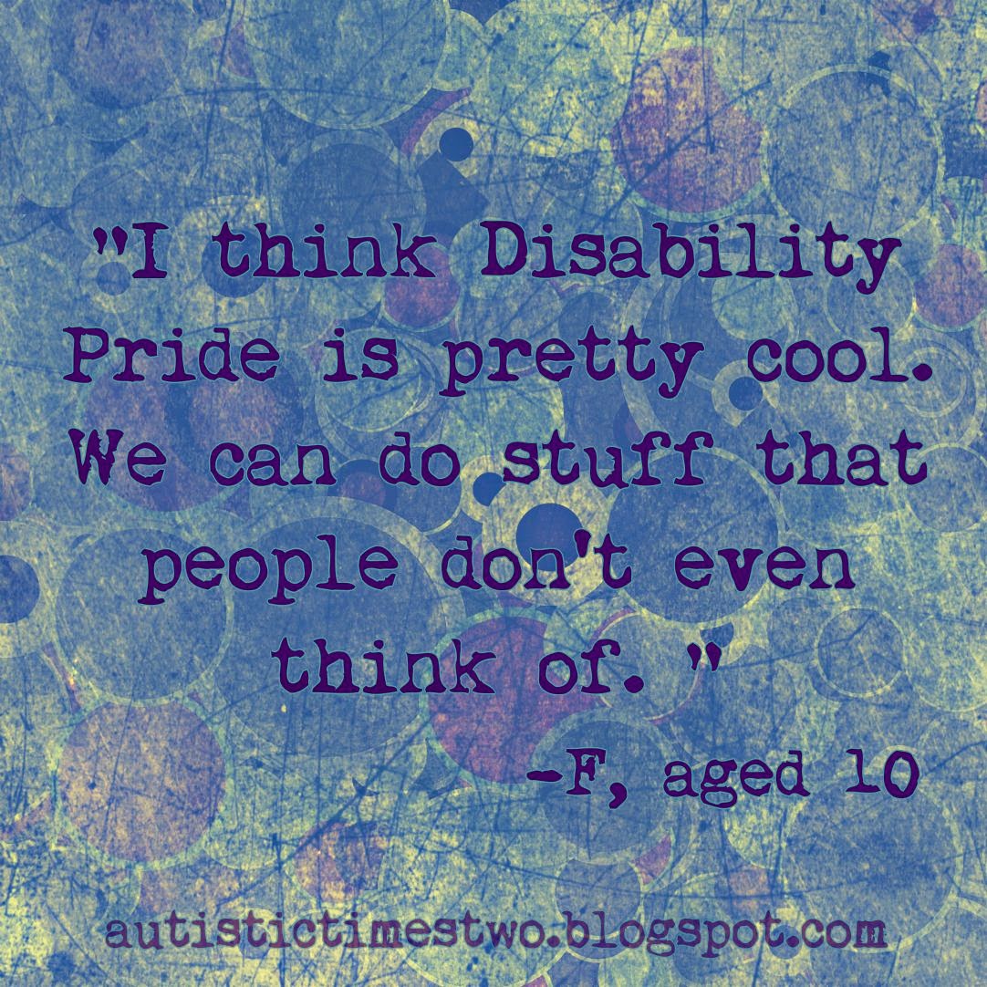 We Always Liked Picasso Anyway: A 10 Year Old Talks About Disability Pride.
