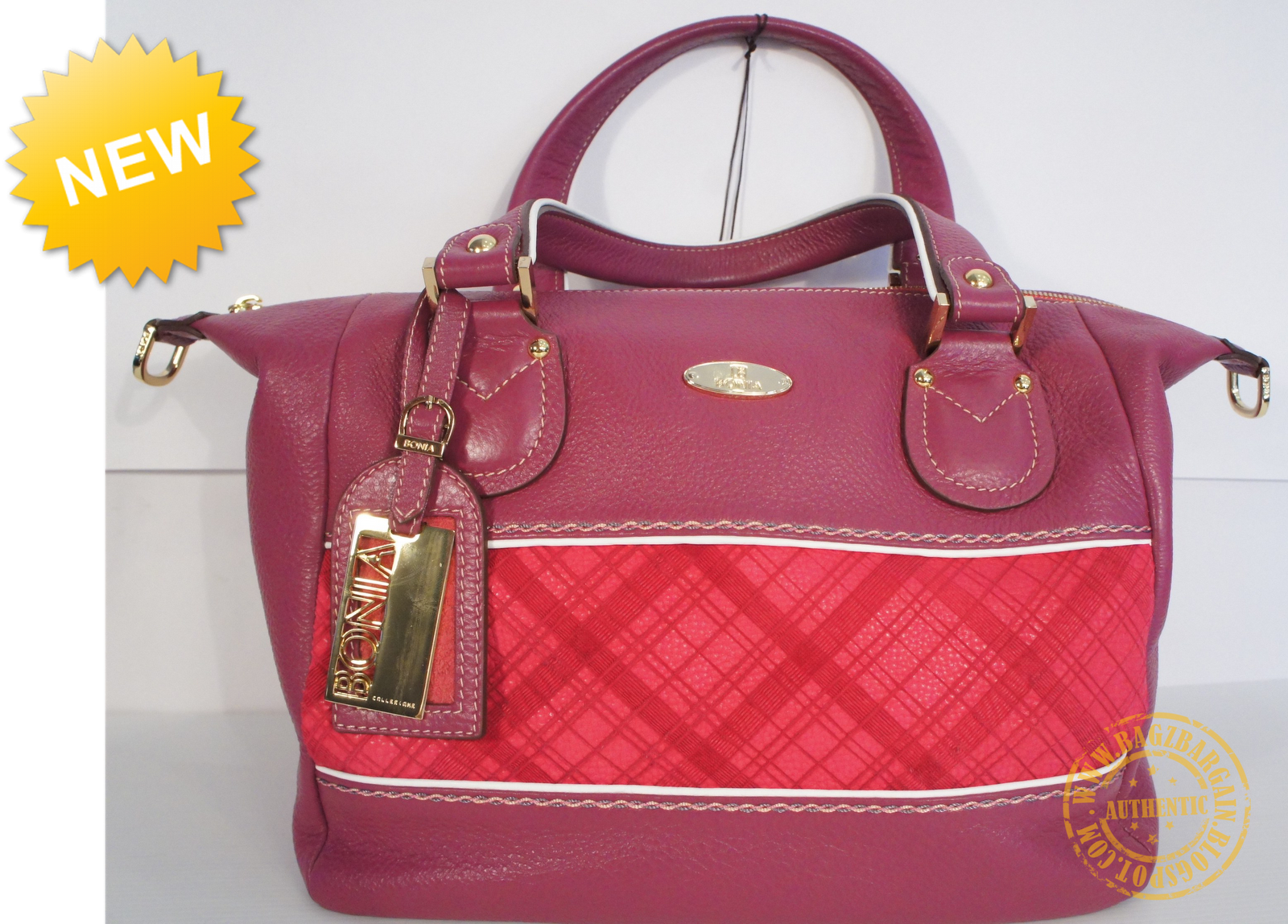 BAGZBARGAIN: New - Bonia Leather Satchel Bag ~ Item #BPS1005