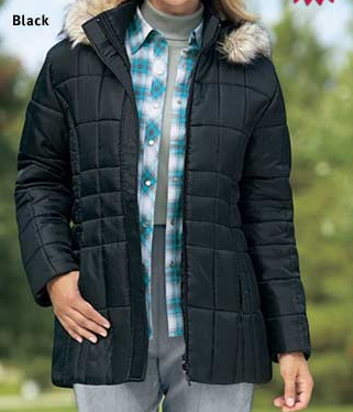 LadiesSweater : Classic cable sweater in a variety of colors.