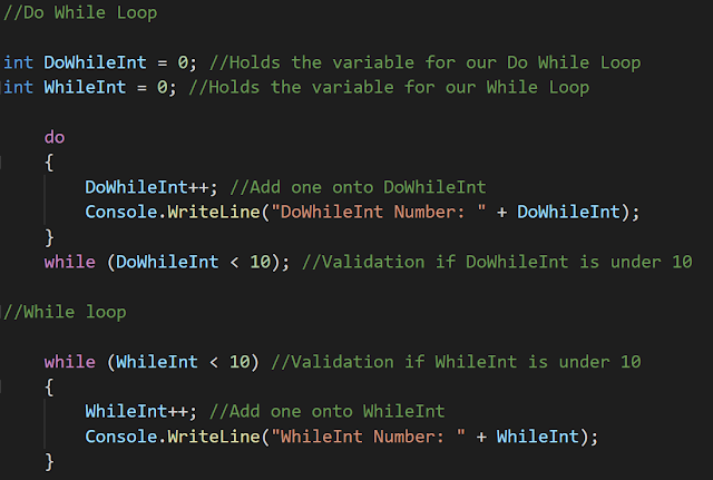 C# Tutorial - Iteration Statements