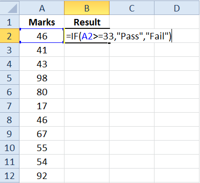 Advance Excel (IF Formula)