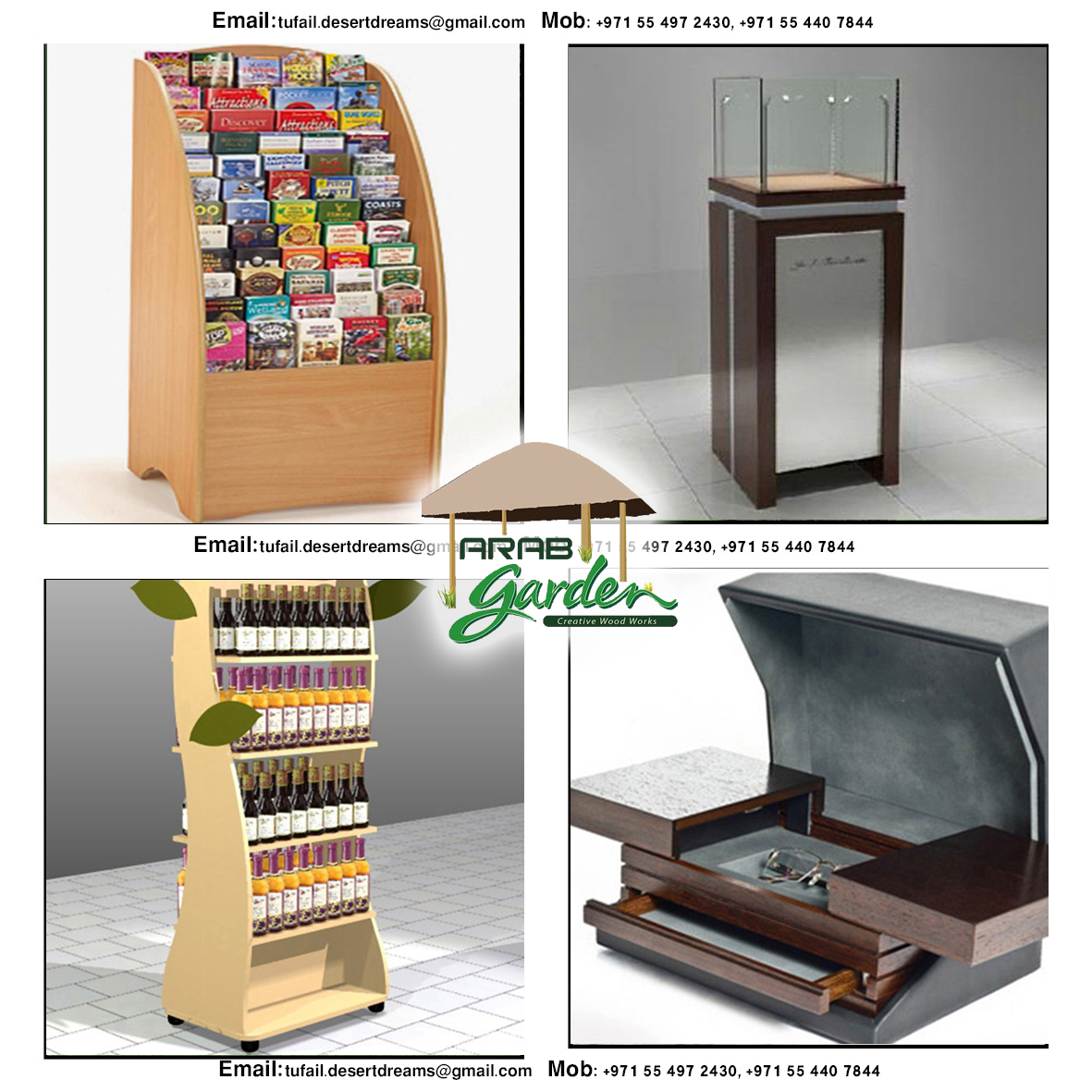 Creative Display Stands In Uae | Wooden Display Stands | Display Stands ...