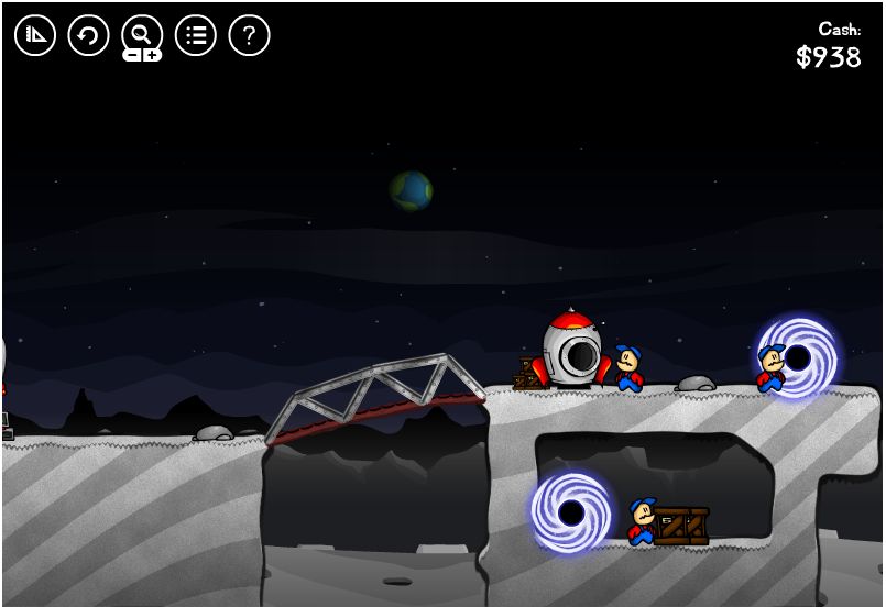 Game Walkthroughs (Oyun Çözümleri): Cargo Bridge 2 Walkthrough (The Moon)