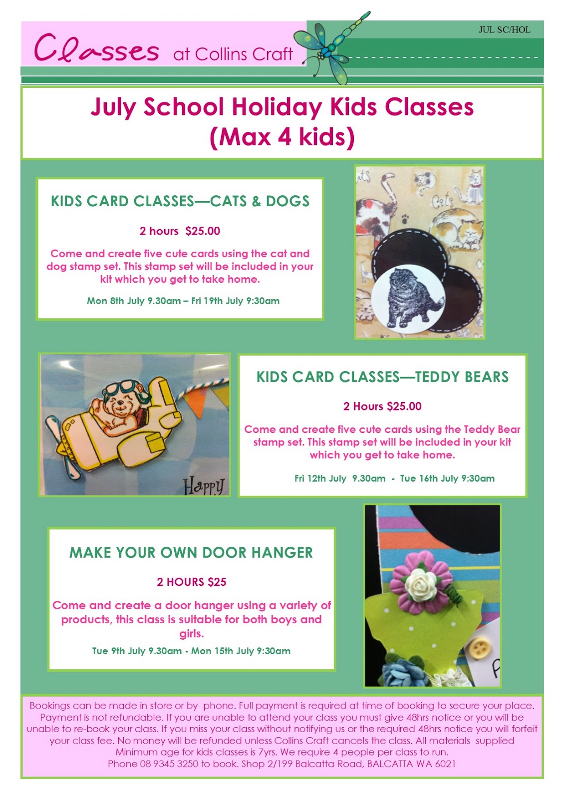 Collins Craft: July School Holiday Kids Classes