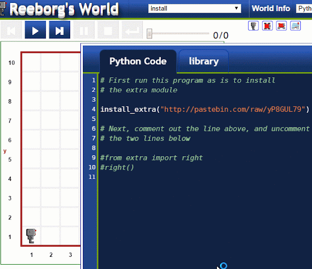 Only Python: Reeborg's answer to pip