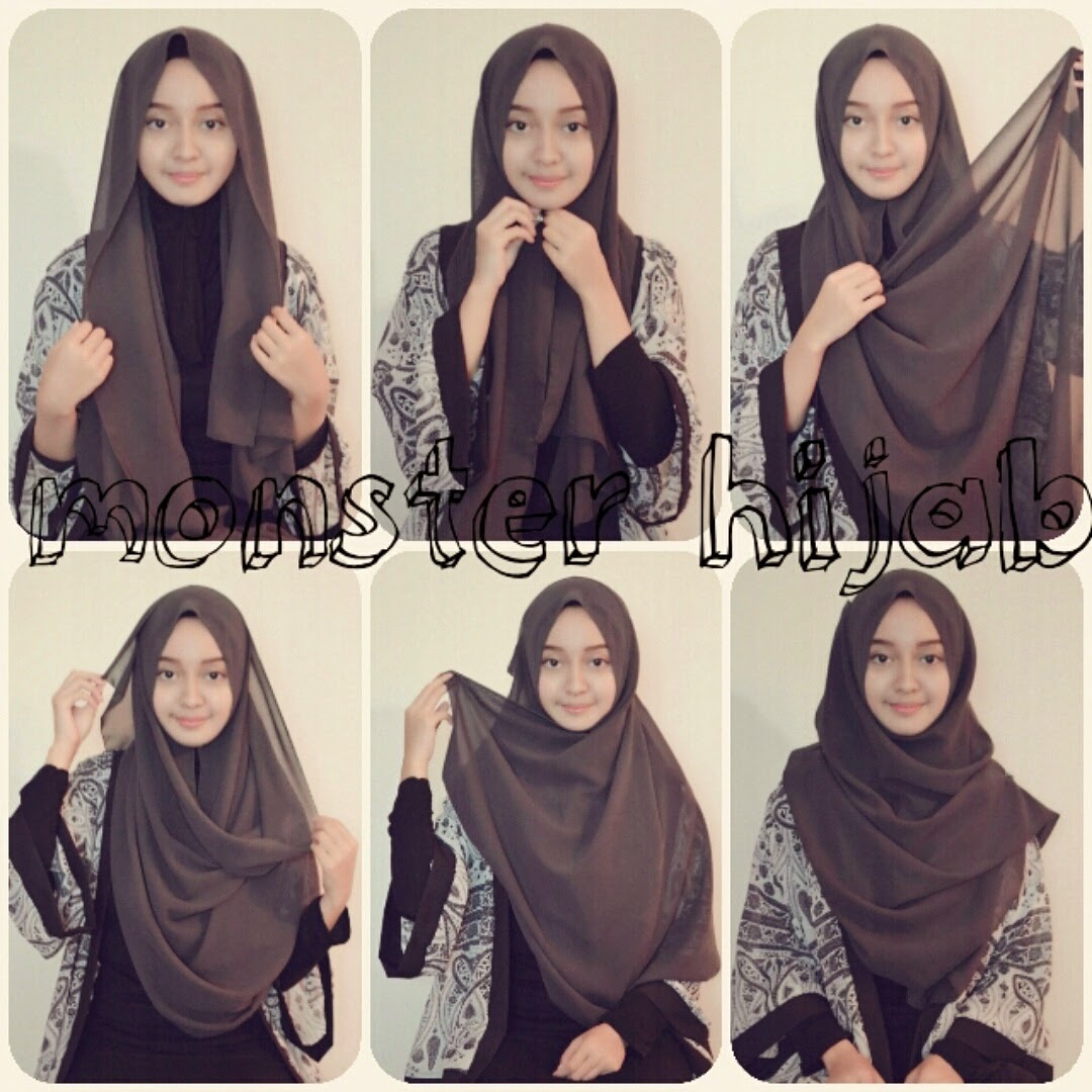 monster hijab collection: Tutorial bawal ruffle dan wide shawl ruffle ...