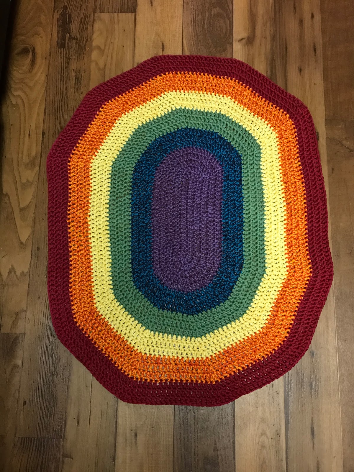Simon's Stitches: Rainbow Polygon Rug