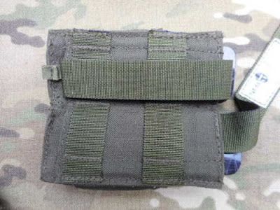 Webbingbabel: Norwegian NFM Double 9mm Pistol Mag Pouch Alpha Green
